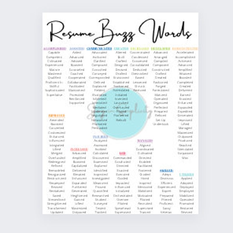 Resume Cheatsheet - Etsy
