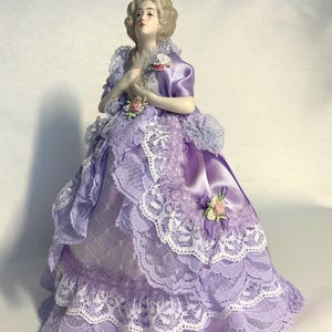 Vintage German Half Doll, Lavender Outfit Pincushion Boudoir Doll - Etsy