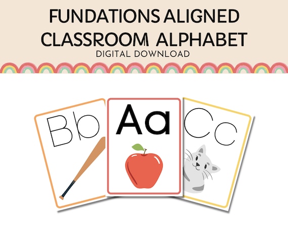 Fundations Aligned Wall Alphabet Instant Print Digital - Etsy