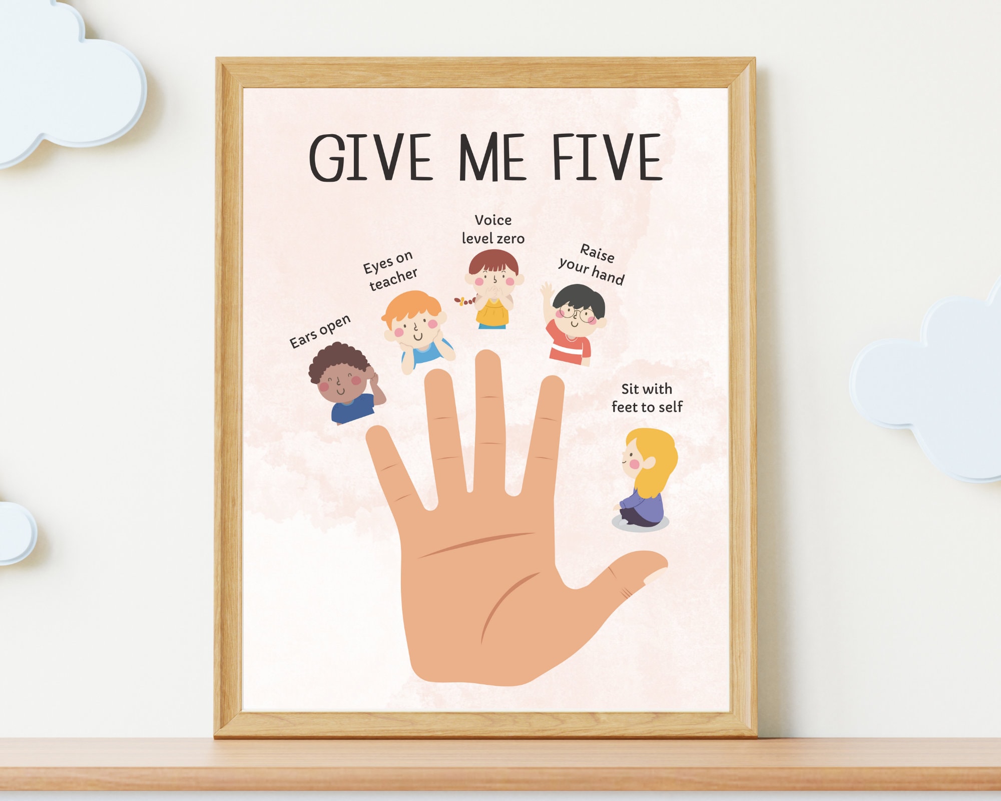 Elementary Behavior Poster, Boho Classroom Decor, Instant Digital ...