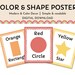Color and Shape Classroom Posters, Simple and Aesthetic Classroom Decor ...