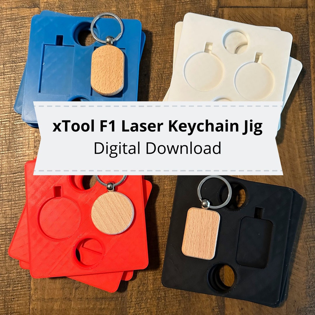 Keychain Jig Digital Download, Xtool F1 Laser Jig STL File, 3D Printed Jig Plans, Laser Engraved ...