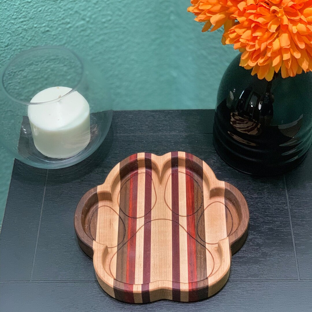 Dog Paw Key Tray, Entryway Organizer, Wooden Key Holder, Key Dish ...