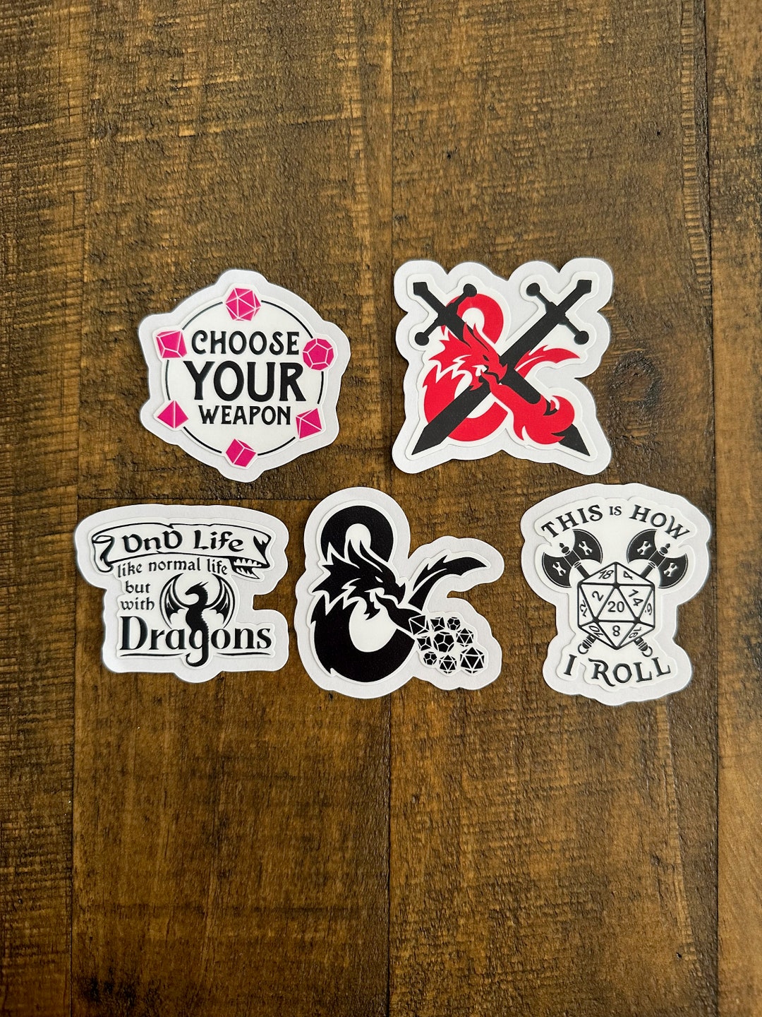Dungeons and Dragons Sticker Set Rpg-inspired Vinyl Decals for Game ...