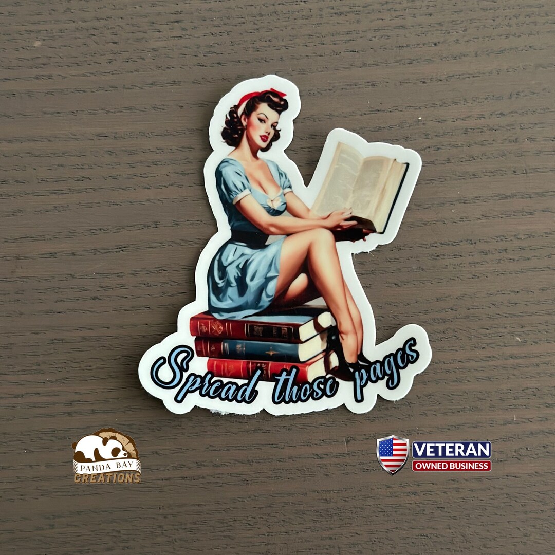 Vintage Pinup Girl Sticker - Bookish Decal for the Book Lover in Your ...