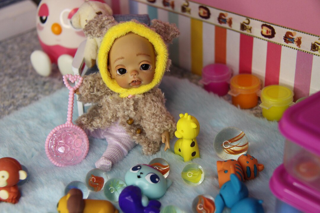 OOAK BJD Baby Doll 5inch, Ob11, Obitsu 1/12~mini BJD~ 5"~by Icukla~#2 ...