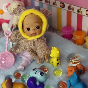 OOAK BJD Baby Doll 5inch, Ob11, Obitsu 1/12~mini BJD~ 5"~by Icukla~#2 ...