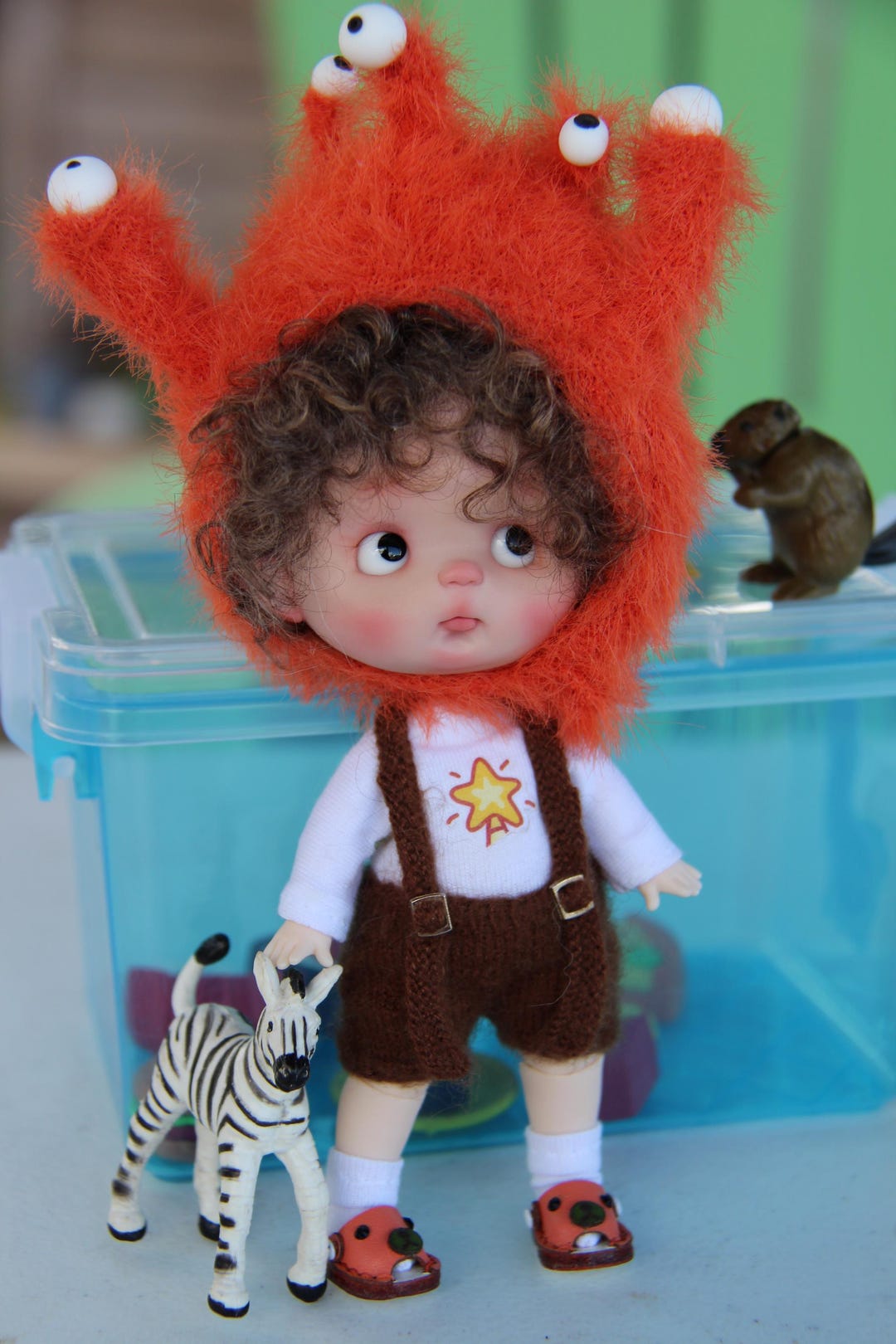 OOAK BJD Baby Boy Doll 5.5inch, Ob11, Obitsu 1/12~mini BJD~ 5.5 ...