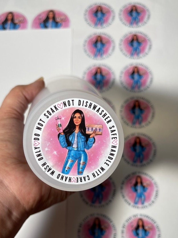 Sticker Circular Tumbler Care Instructions logo in the - Etsy