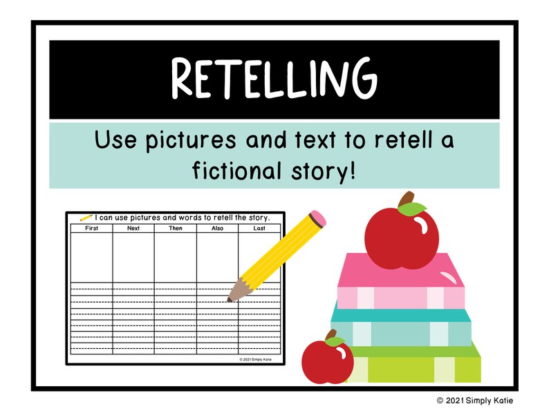 Retelling Worksheet for Advanced Readers - Includes Sections for First ...