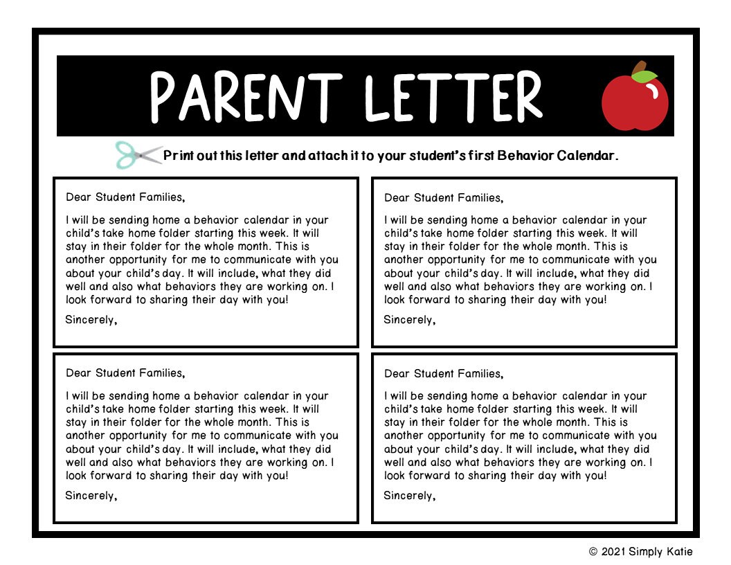 Behavior Calendar - Blank Calendar - Etsy