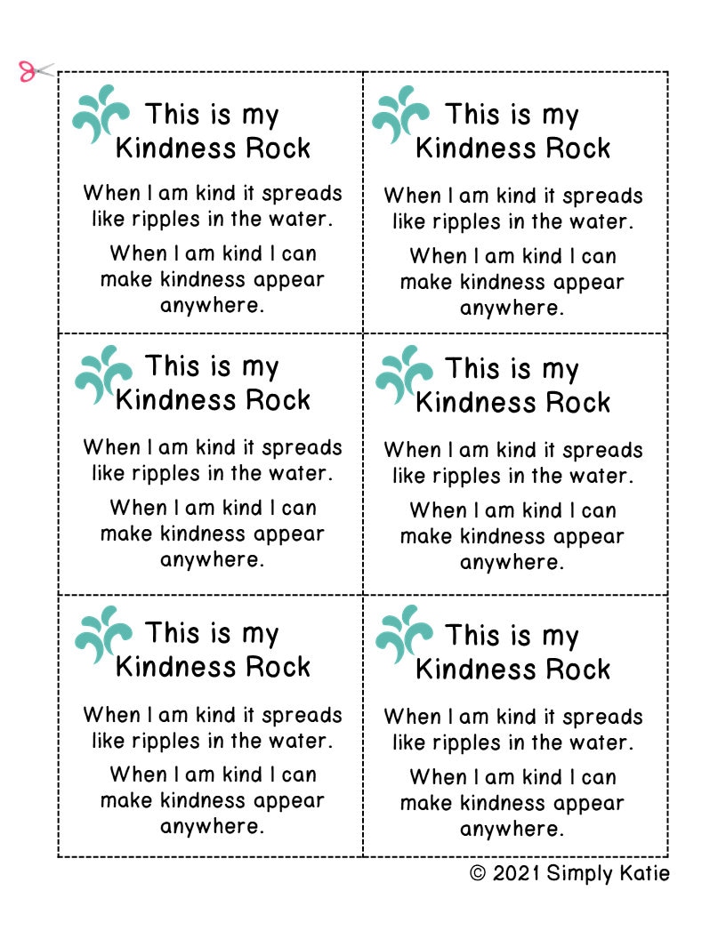 My Kindness Rock - Each Kindness Book Activity - Etsy