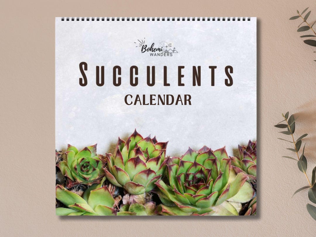 2026 2027 Succulent Cactus Calendar – Botanical Desert Plant ...