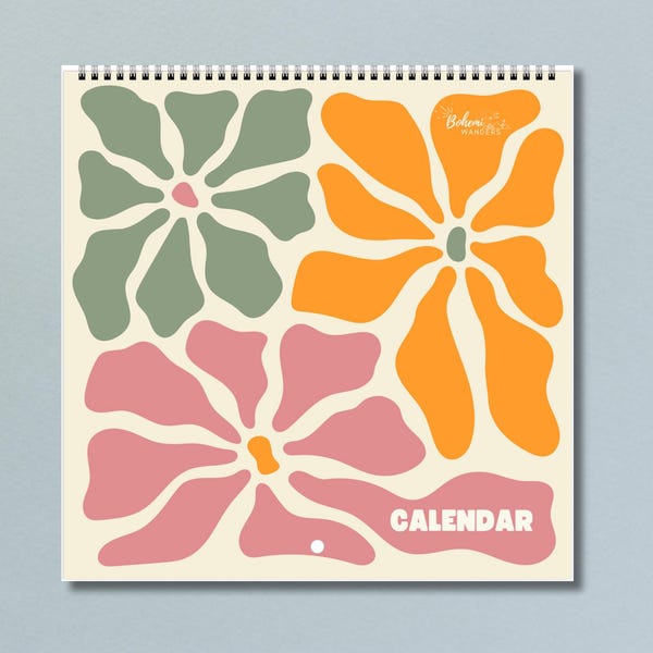 Colorful Calendar - Etsy
