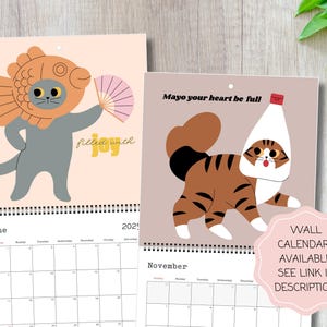 2026 Cats in Sushi & Ramen Costumes Desk Calendar – Funny Japanese Food ...
