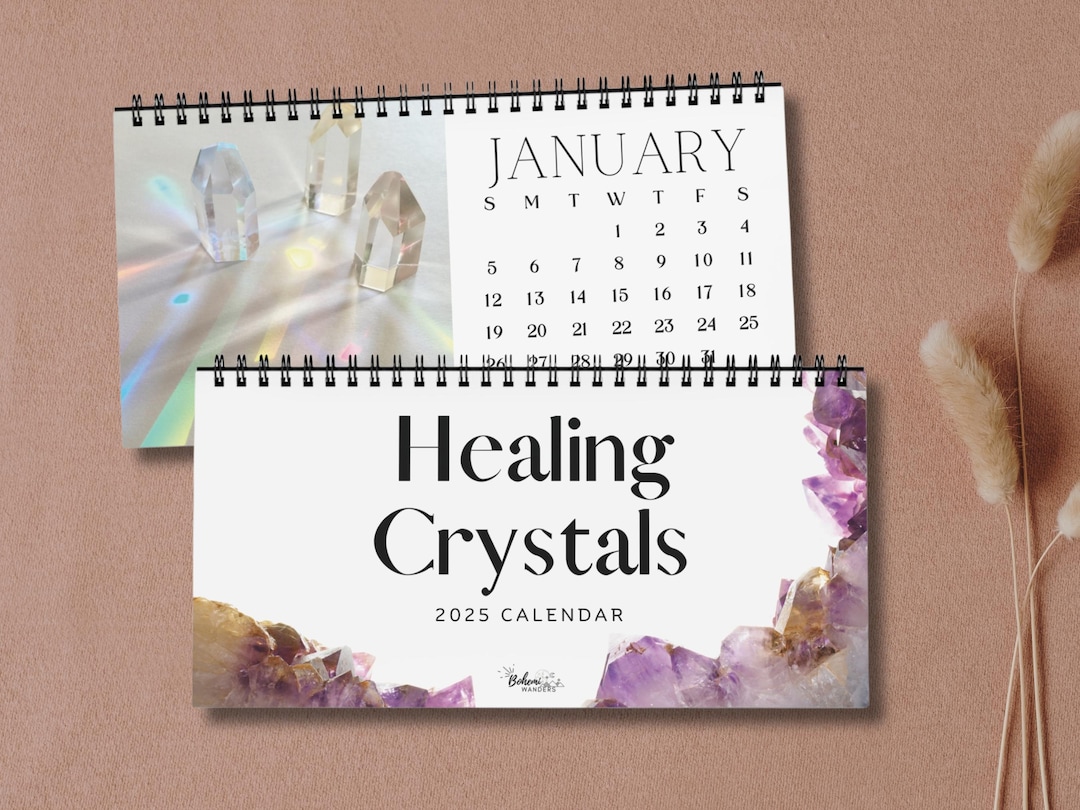 Healing Crystals Mid Year Desk Calendar – Rocks and Minerals Academic ...