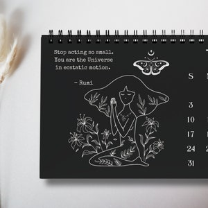2026 2027 Spiritual Rumi Self-love Desk Calendar – Mystical Divine Moon ...