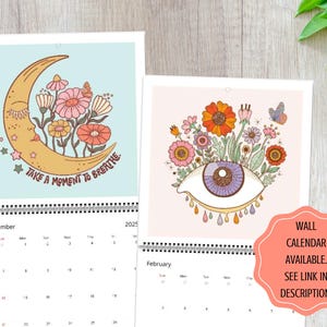 2026-2027 Retro Mushroom Desk Calendar – 70s Groovy Hippie Academic Mid ...