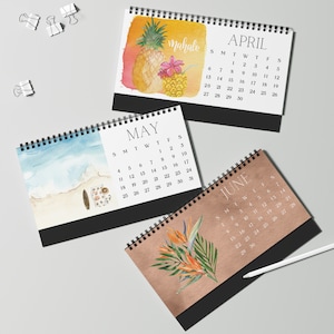 2025 Hawaii Beach Desk Calendar, Tropical Vibes 12 Month Calendar ...
