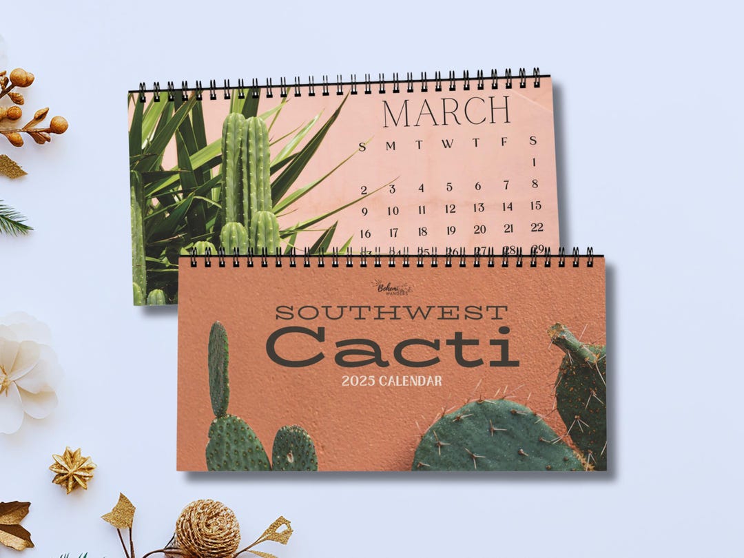 2025 Southwest Cactus Desk Calendar – Colorful Cacti and Succulents ...