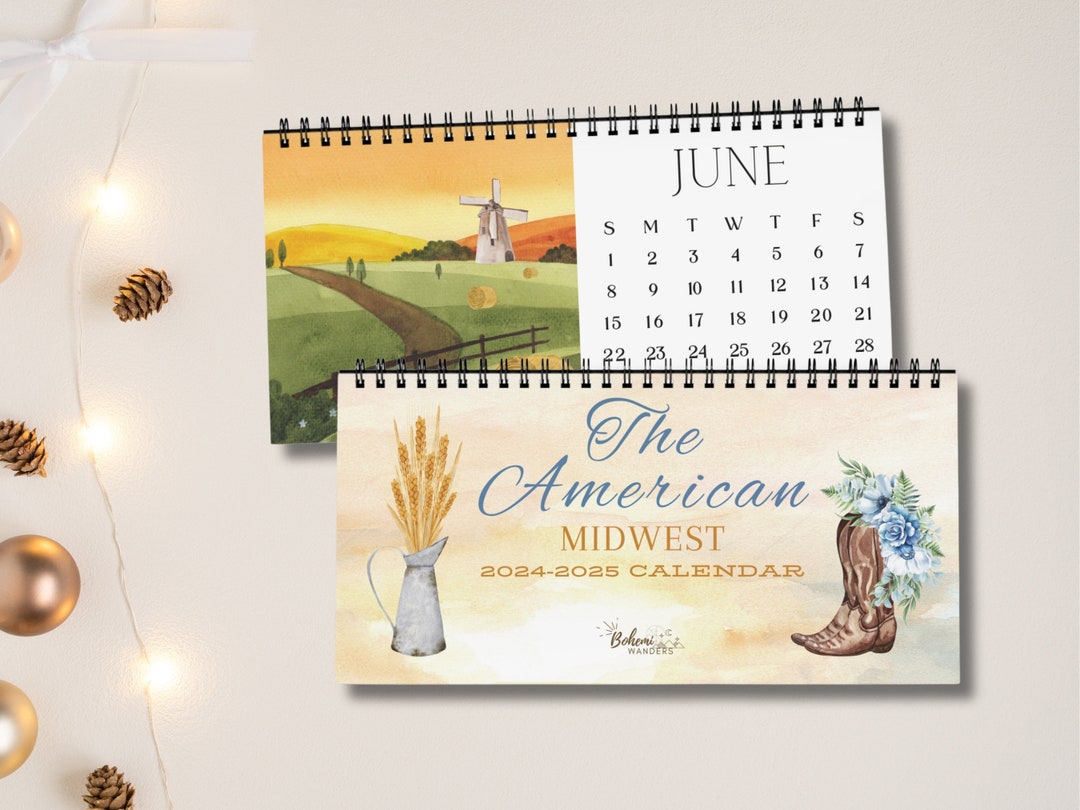 2024-2025 American Midwest Academic Desk Calendar, Midyear Farm ...