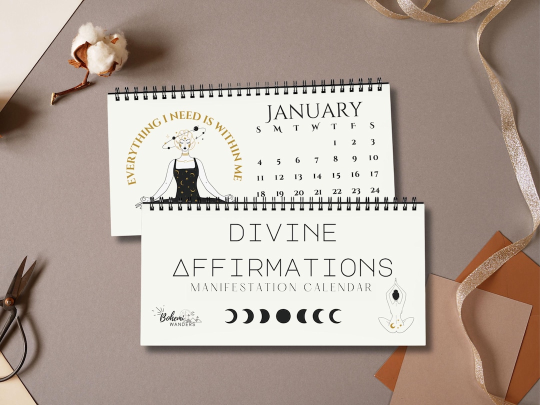 2026 2027 Divine Affirmations Manifestation Desk Calendar With ...