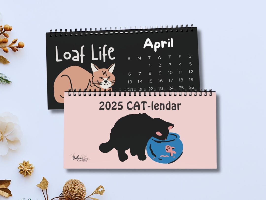 2026 Funny Cat Desk Calendar: – Silly Puns & Cats Cat-lendar for Cat ...