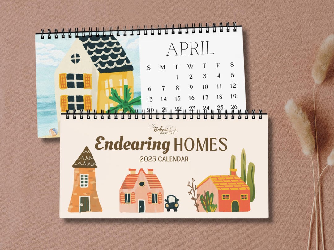 2026 2027 Colorful Tiny Houses Desk Calendar – Mid Year Architecture ...