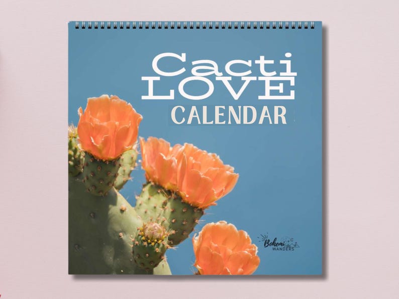 Cactus Lover Wall Calendar, Cacti Photography 2026 2027 Calendar ...