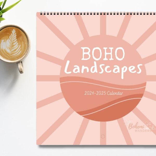 Wall Calendar 2024 2025 Retro - Etsy