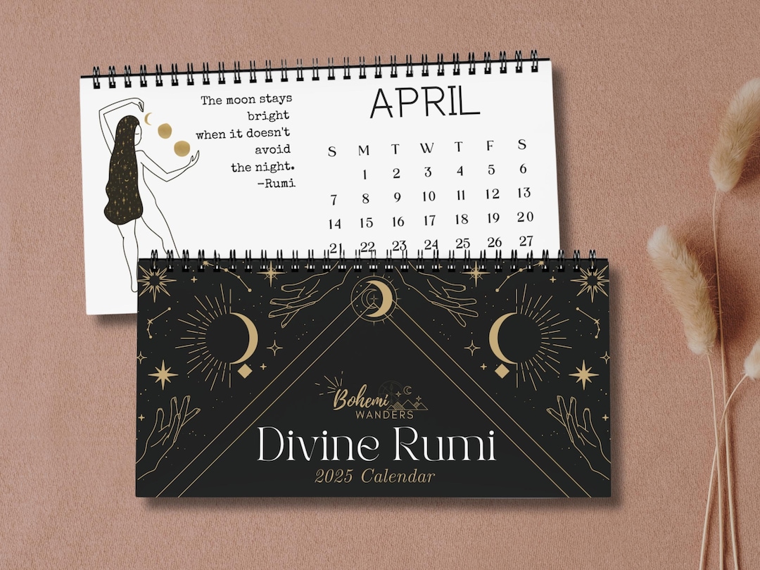 Divine Rumi Esoteric 2025 Desk Calendar With Self-love Feminine Rumi ...