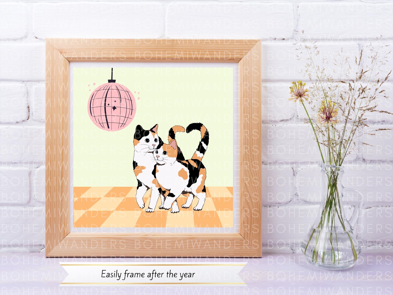 Retro Calico Cats 2026 2027 Wall Calendar – Calico Cat Lover Gift ...