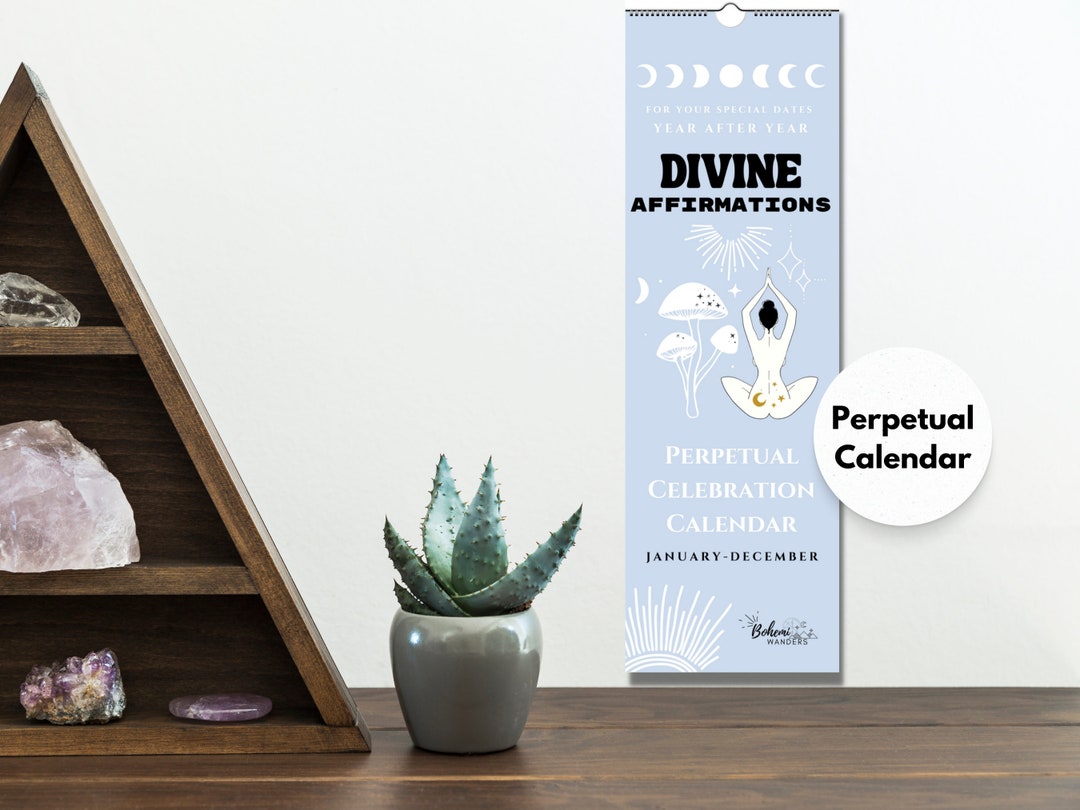 Esoteric Perpetual Celebration Calendar, Celestial Spiritual Undated ...