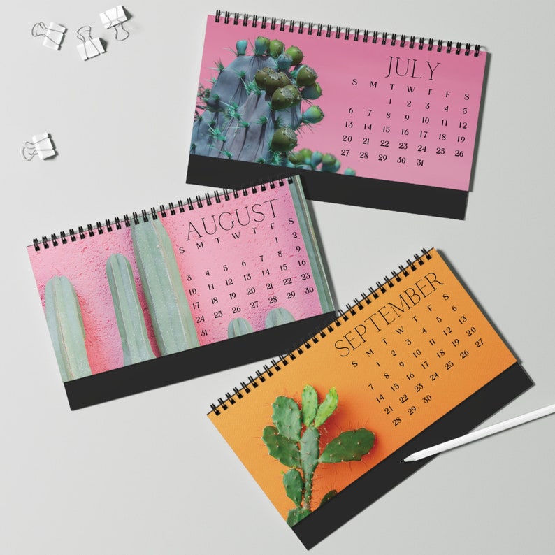 Boho Cactus Desk Calendar – Southwest Desert Plant Lover Gift - Etsy UK