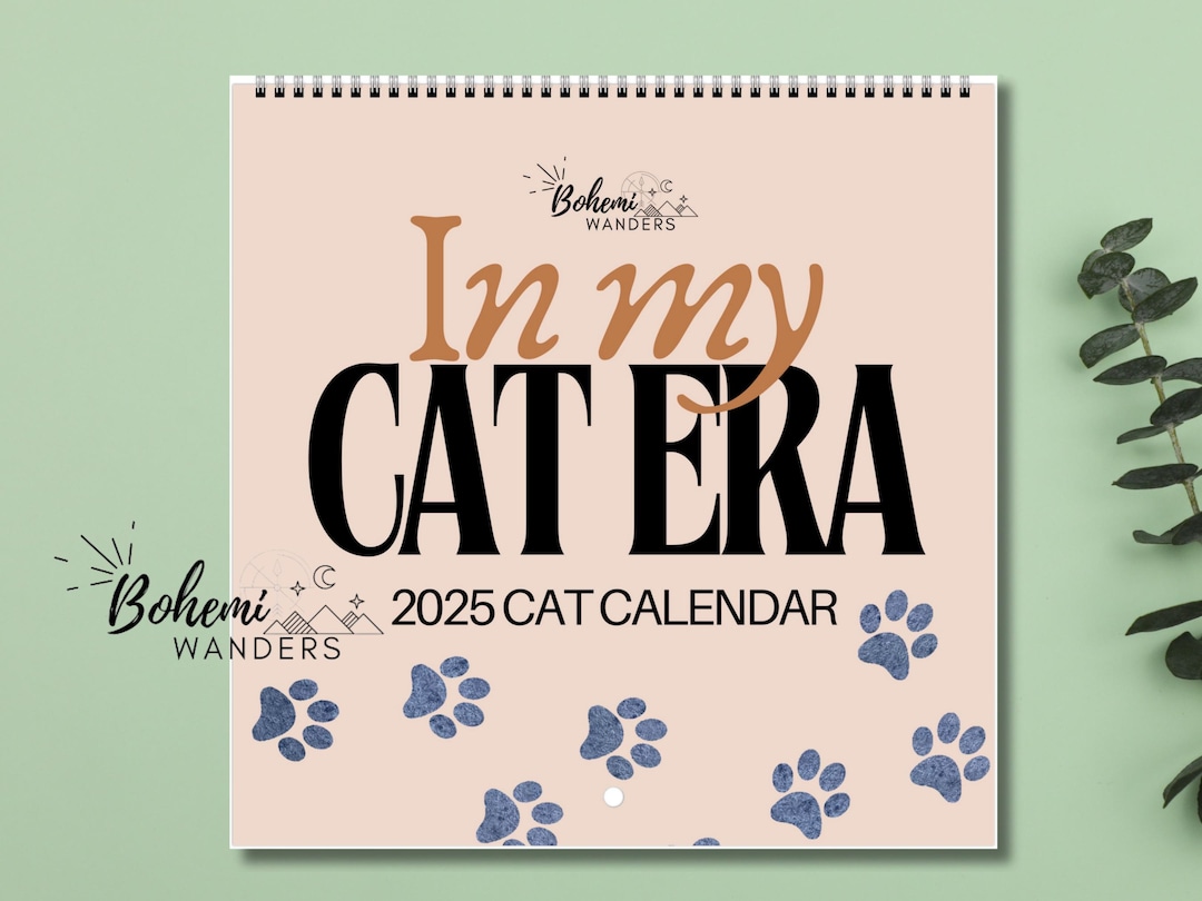 2025-2026 in My Cat Era Calendar – Funny Cat Wall Calendar for Cat ...