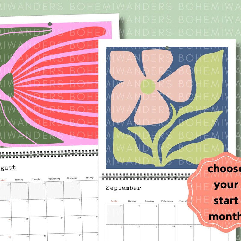 Retro Calendar - Etsy