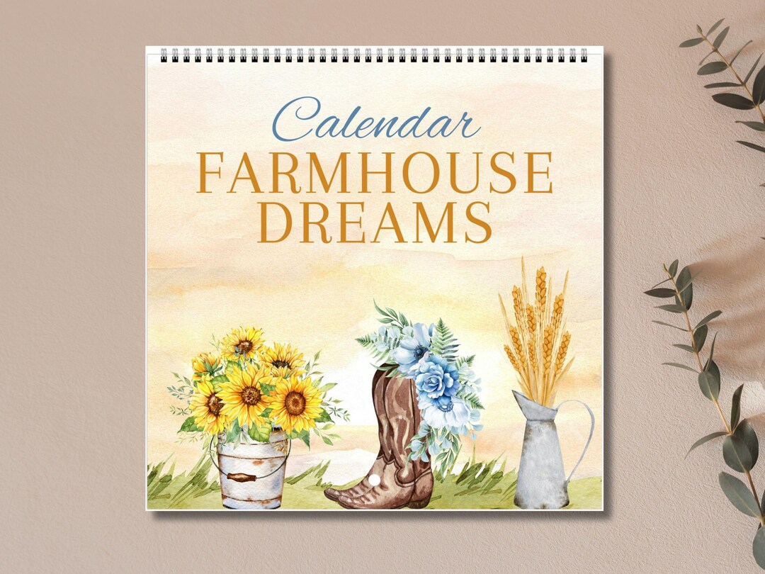 2026-2027 Farmhouse Calendar – Watercolor Country Living Mid Year ...