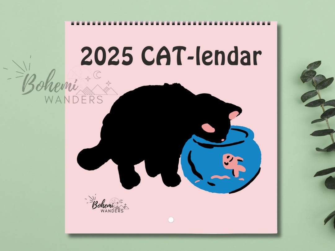 2025 Funny Cat Art Calendar | Hilarious Cat Gift for Cat Mom ...