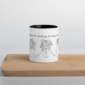 Self-love Ceramic Coffee Mug, Inspirational Coffee Mug, Minimalist Art ...