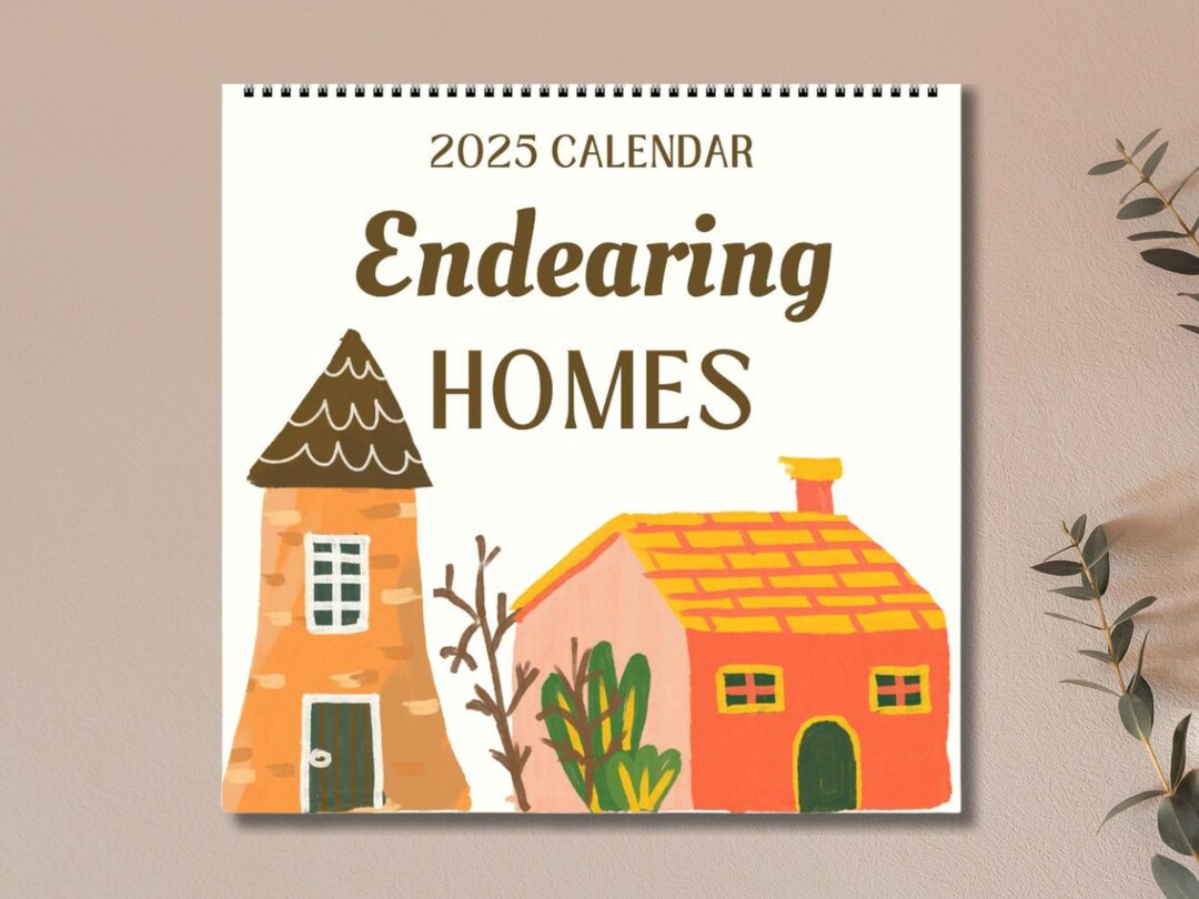 2025–2026 Tiny Homes & Houses Calendar – Cute Watercolor Travel ...