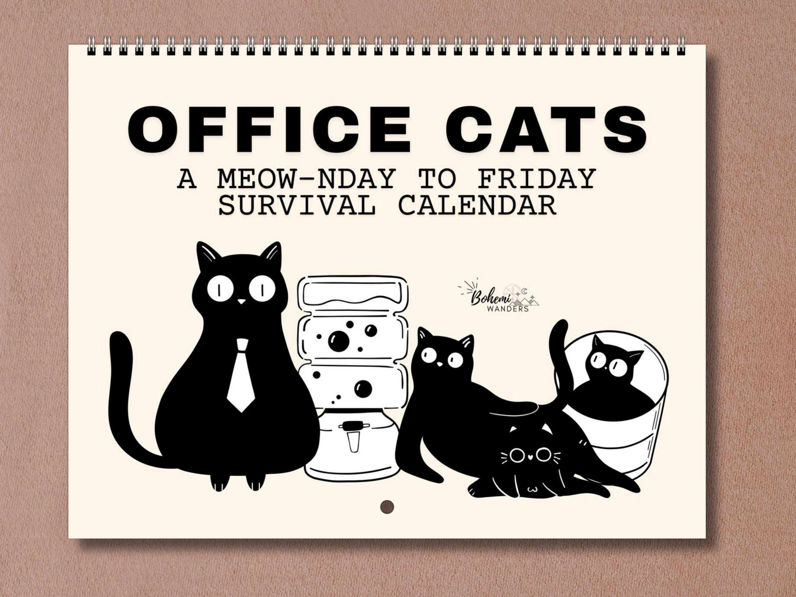 2026 Funny Office Cats Wall Calendar • Sarcastic Gift for Coworkers - Etsy