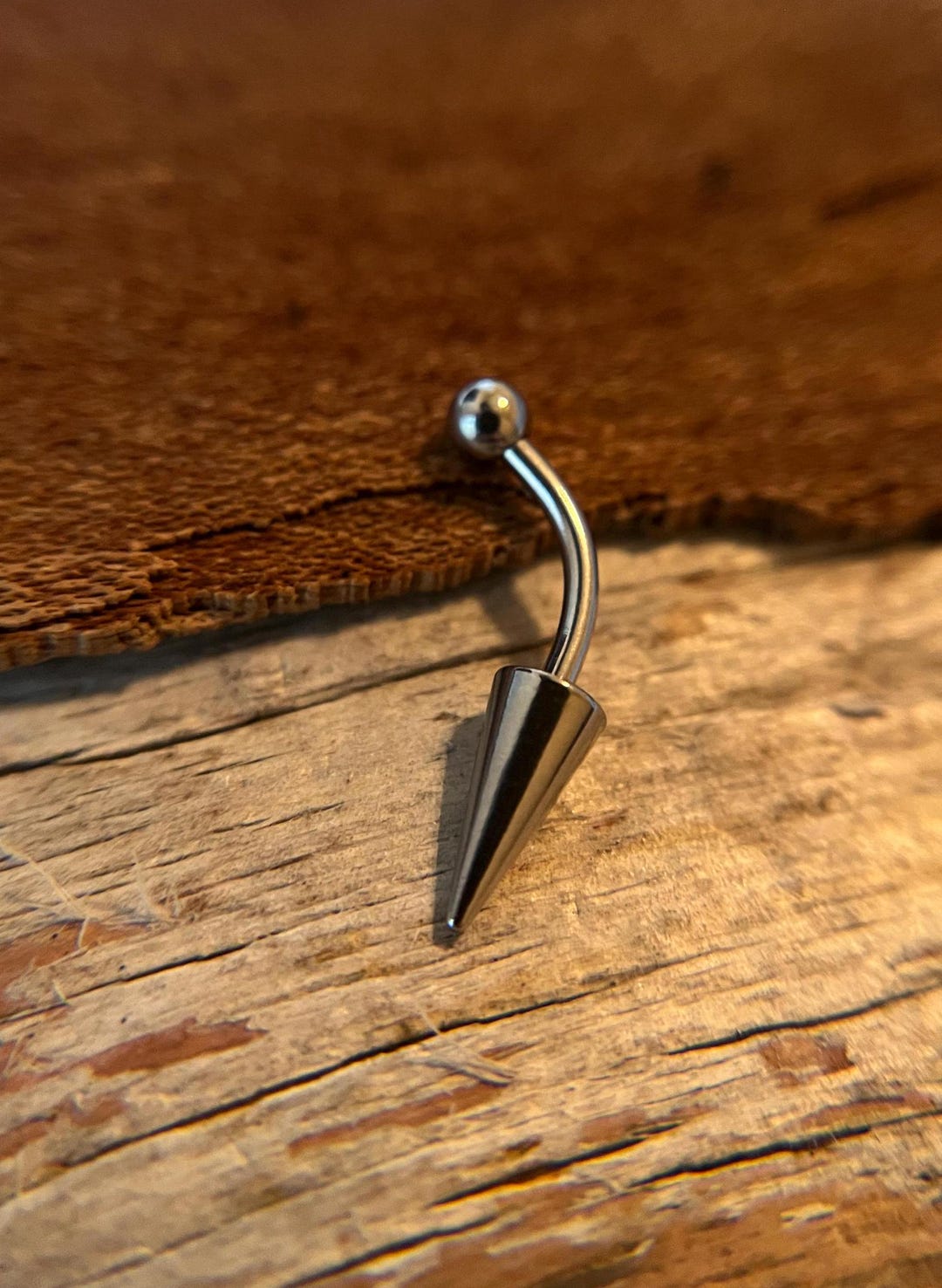 Long Spike 16G (1.2mm) 316L Surgical Steel Vertical Lip Labret Rook ...