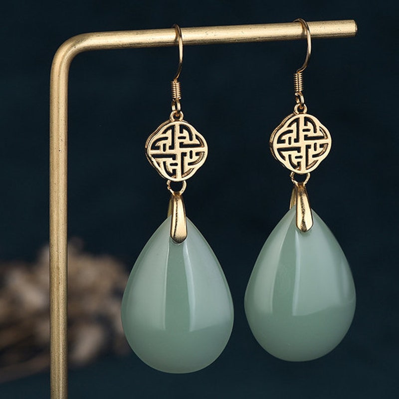 Jade Earrings - Etsy