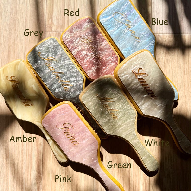 Personalized Engraved Hair Brush, Custom Hairbrush, Engraved Detangling ...