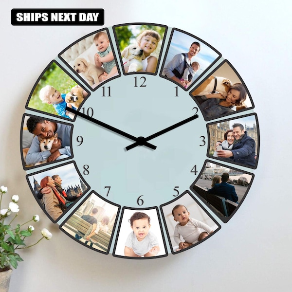 Personalized Photo Wall Clock - Etsy