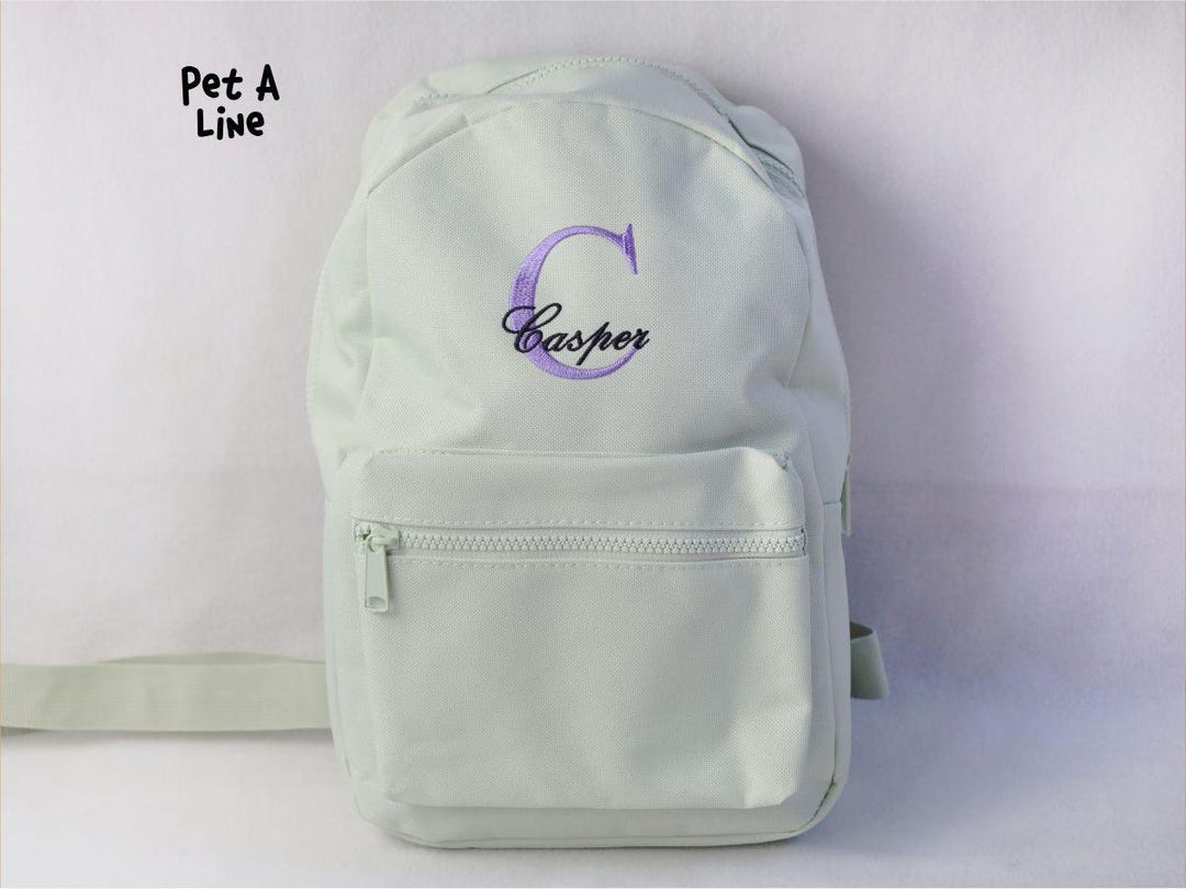 Personalised Kids Name & Initial Backpack, Embroidered Nursery School ...