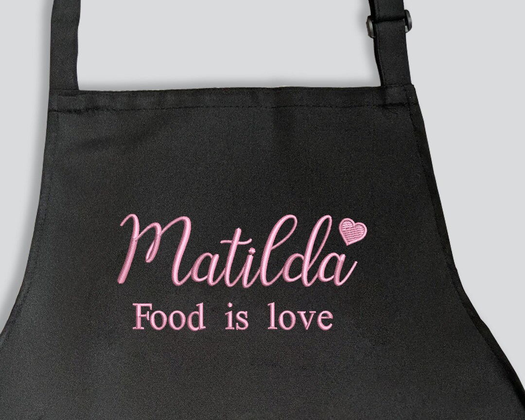 Personalised Cooking Chef Apron, Embroidered Custom Name Monogram ...
