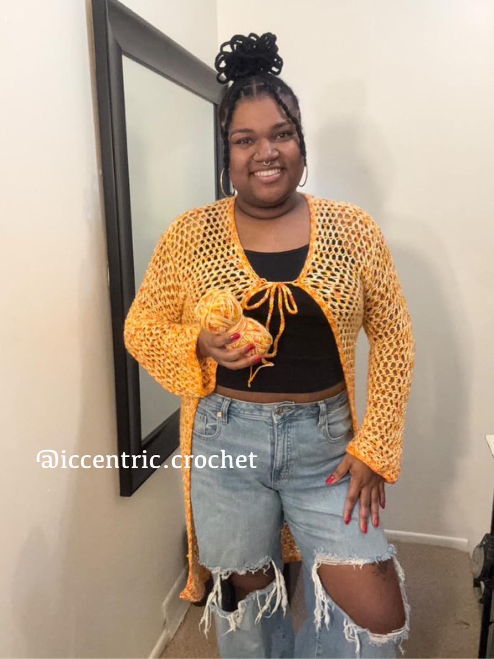 Crochet Mesh Cardigan Pattern - Etsy