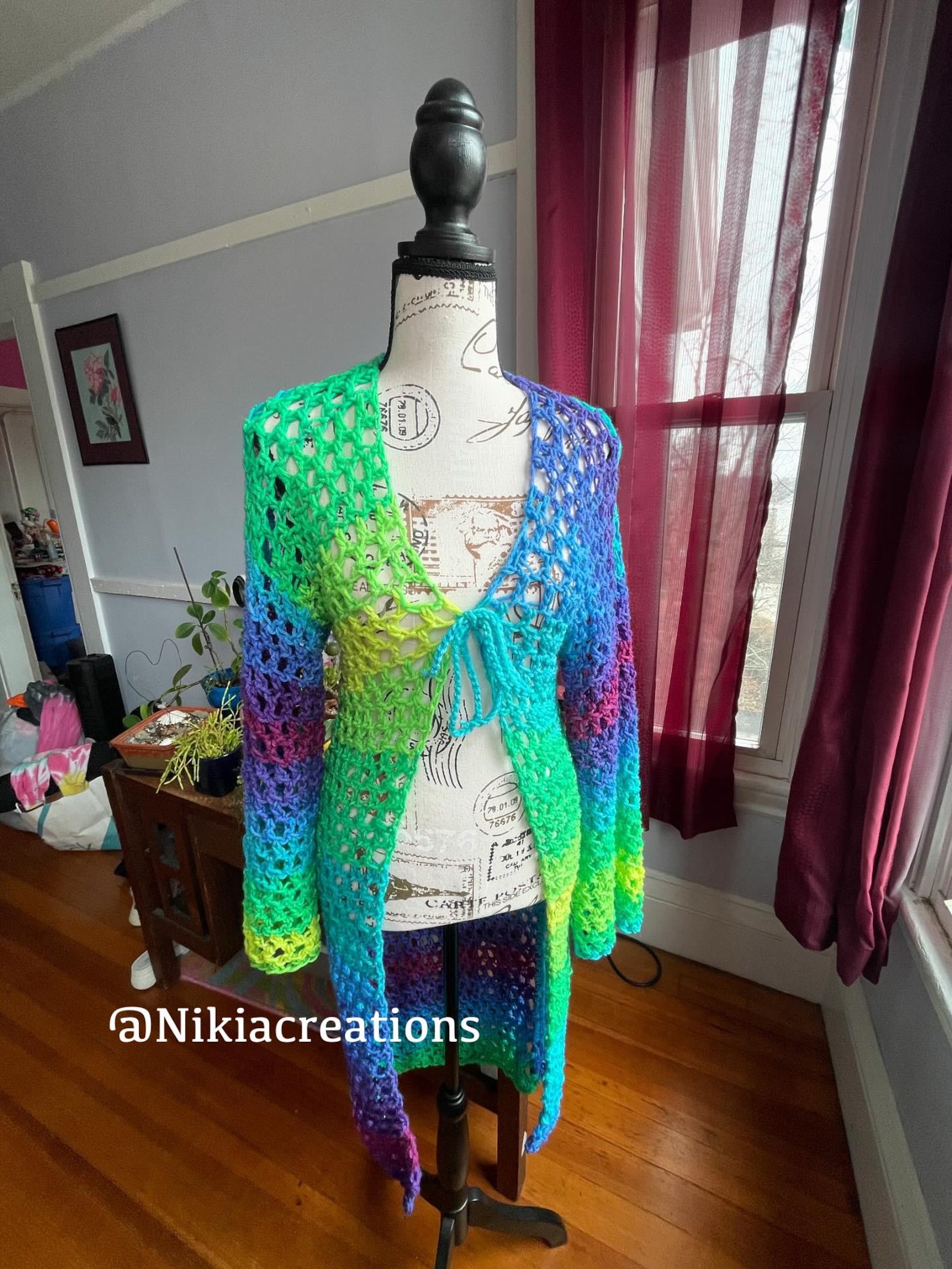 Crochet Mesh Cardigan Pattern - Etsy
