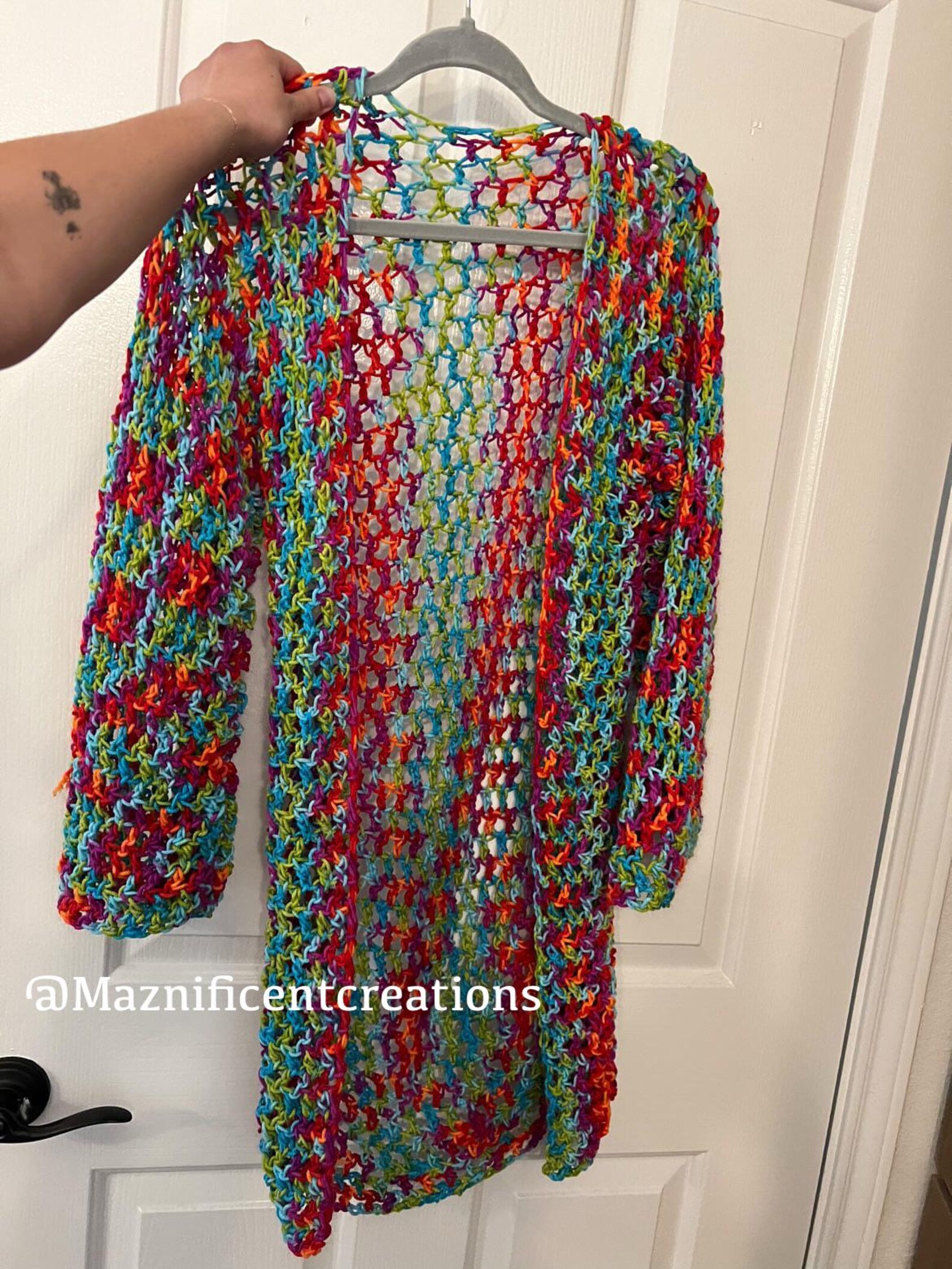 Crochet Mesh Cardigan Pattern - Etsy